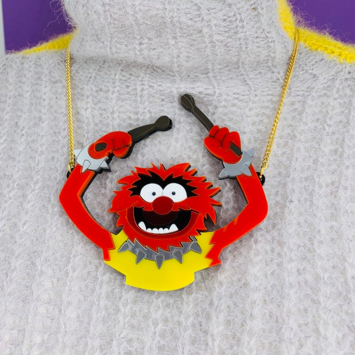Muppet Necklace, Animal Necklace, Acrylic Jewellery, Perspex Jewellery ...