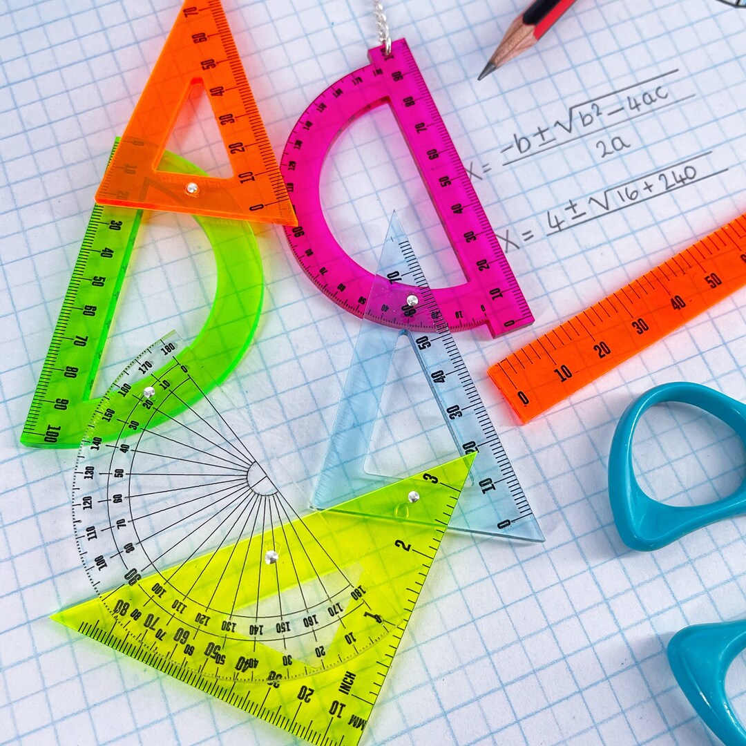 Maths Set Necklace, Statement Jewellery, Statement Necklace, Laser Cut ...