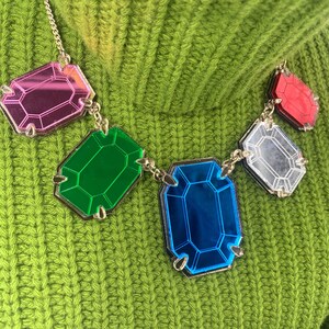 Ruby Necklace, Plastic Jewellery, Handmade Jewellery, Acrylic Jewellery ...