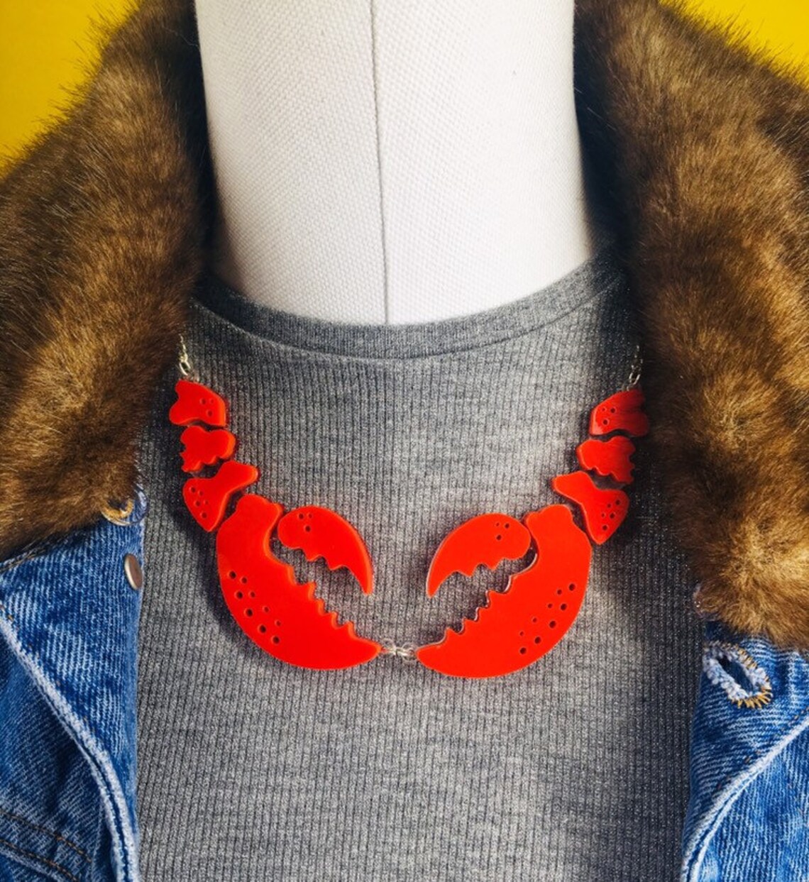 Lobster Necklace, Perspex Jewellery, Perspex Jewelry, Acrylic Jewellery ...