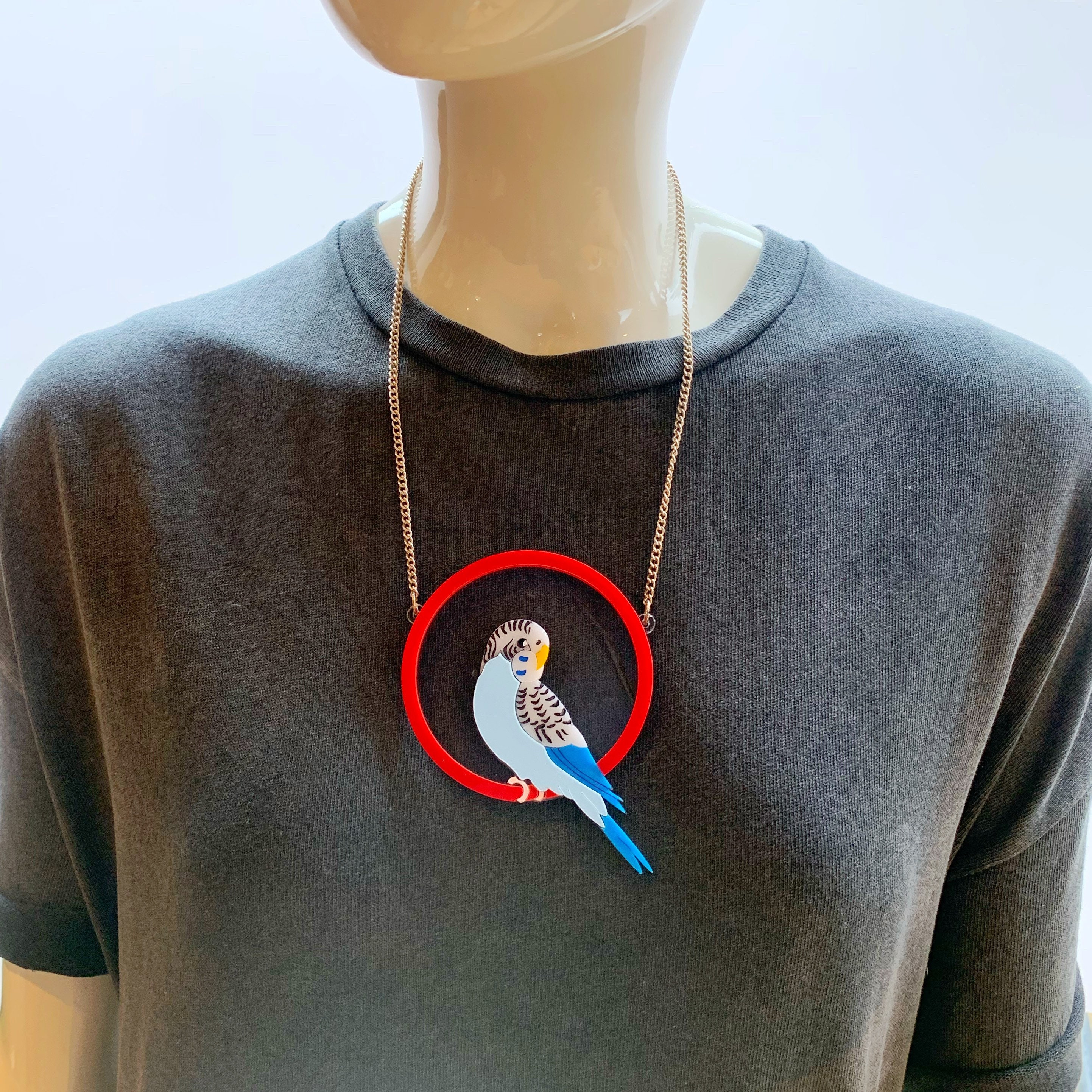 Budgie Necklace Perspex Jewellery Plastic Jewellery Acrylic - Etsy UK