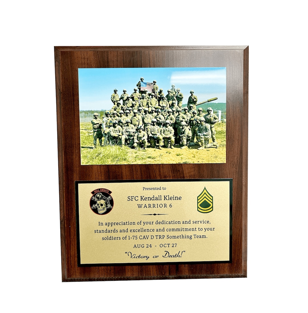 Military Photo Econ Plaque 10.5x13" - Etsy