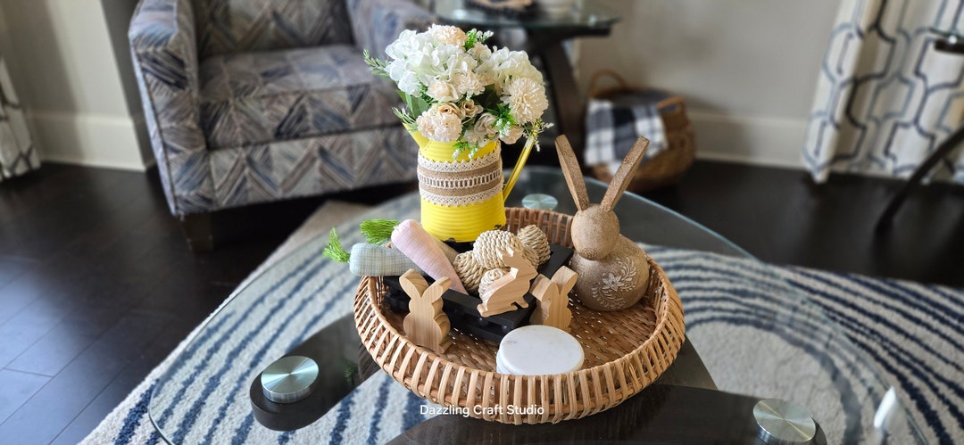 Rustic Farmhouse Galvanized Metal Pitcher Centerpiece, Spring/summer ...