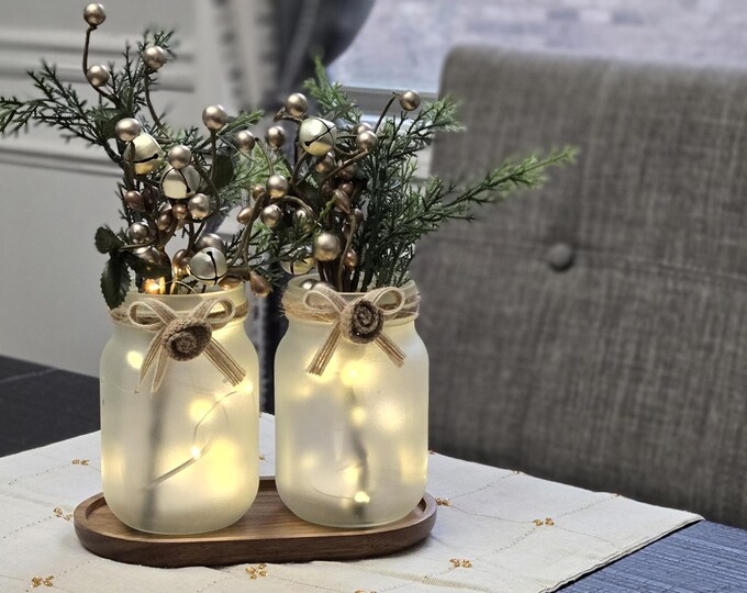 Red Frosted Winter Berries Centerpiece, Holiday Table Decor, All Winter ...