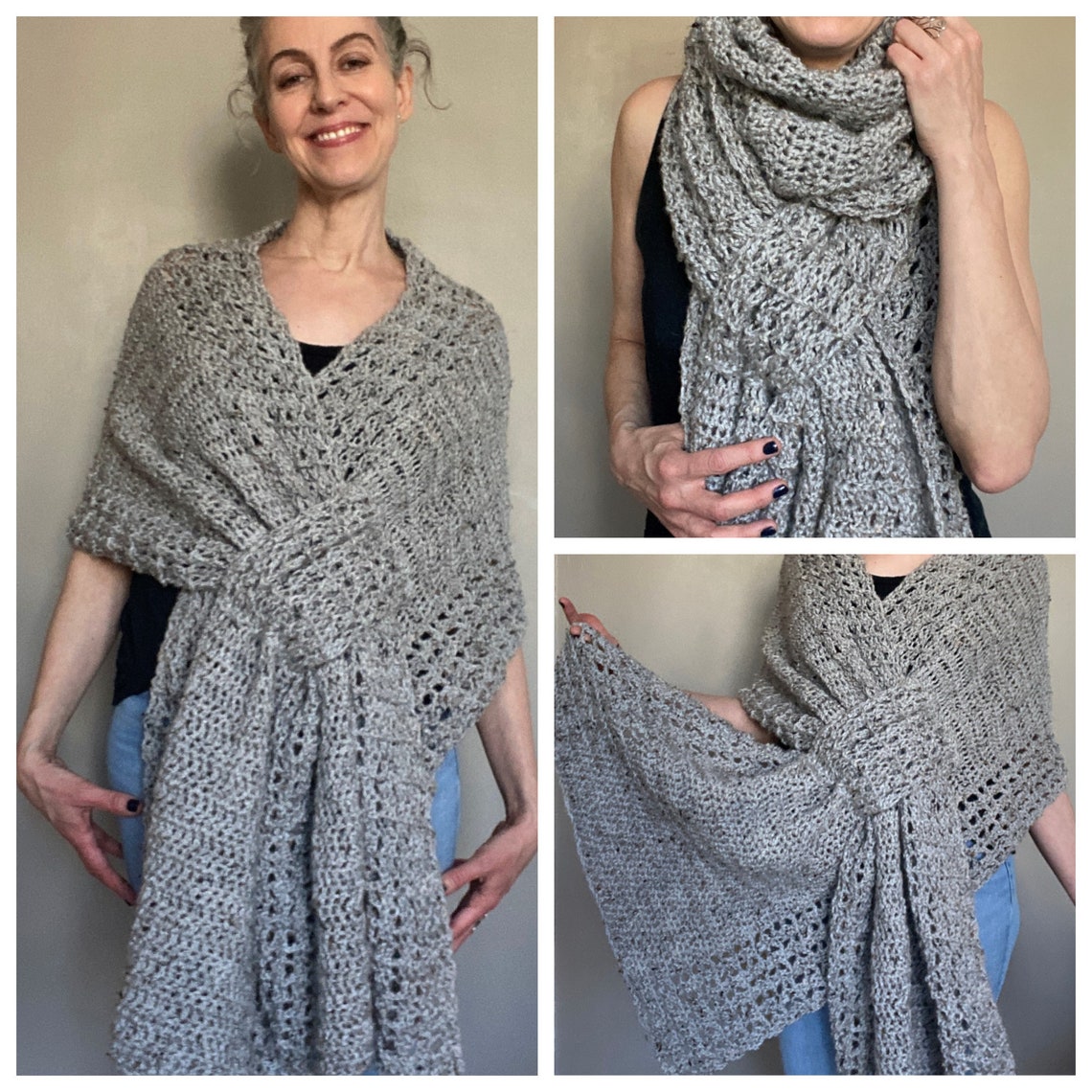 Womens Easy Crochet Wrap Pattern Easy Crochet Scarf Pattern - Etsy