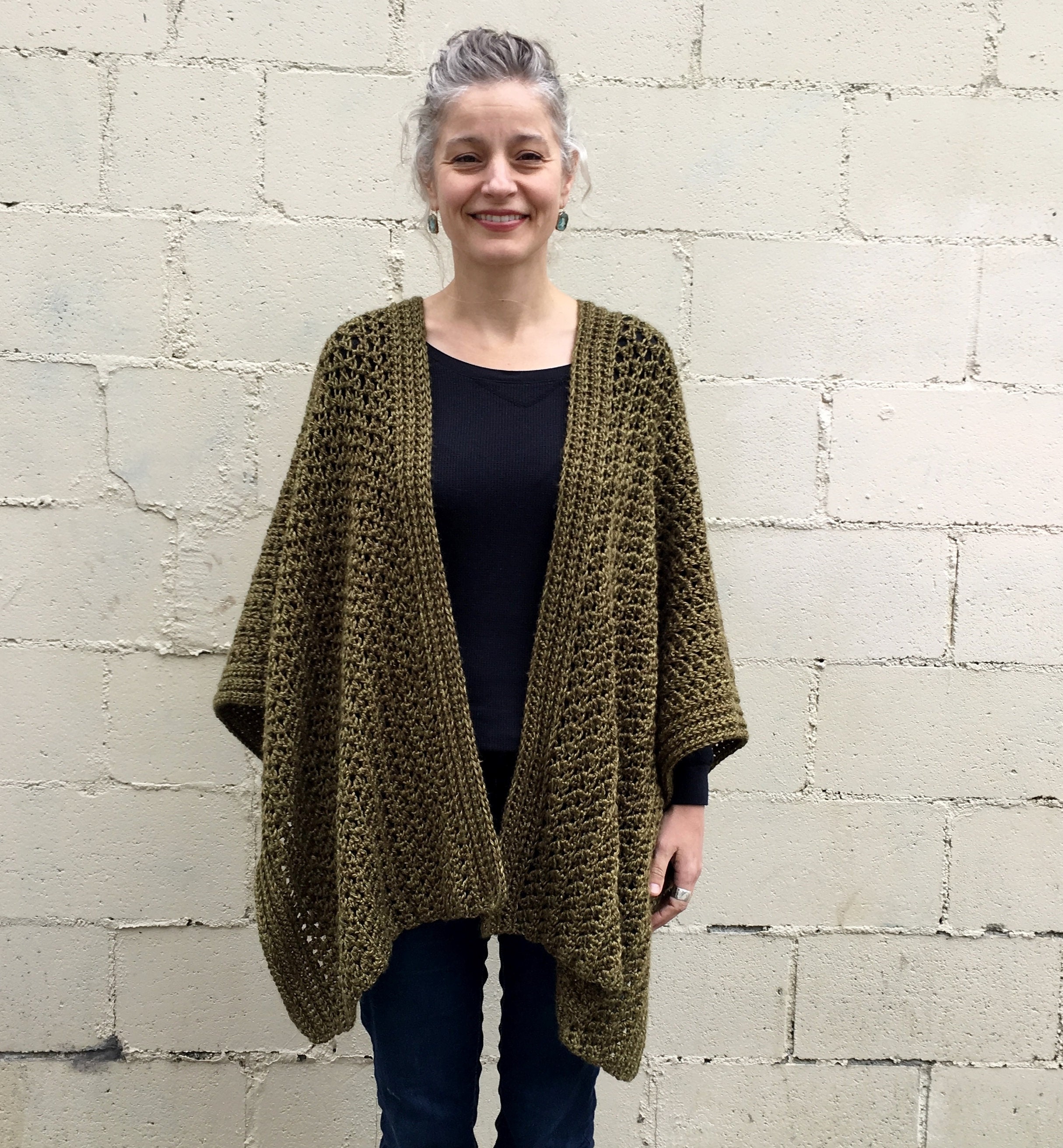 Crochet Wrap Shawl PATTERN Ruana Pattern Crochet Crochet | Etsy