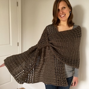 Womens Easy Crochet Wrap Pattern, Easy Crochet Scarf Pattern, Easy ...