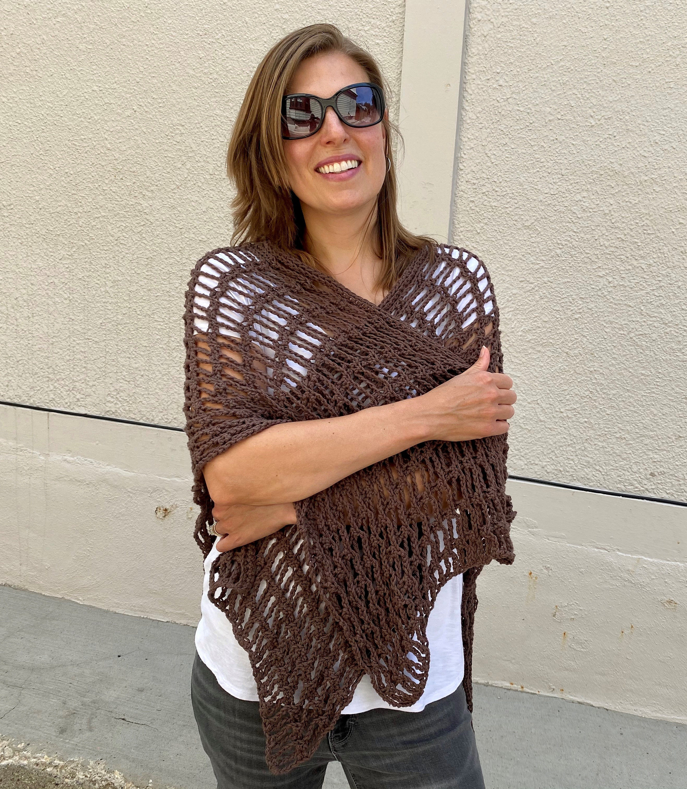 Simple SUMMER BOHO RUANA Crochet Pattern Easy Crochet Wrap - Etsy