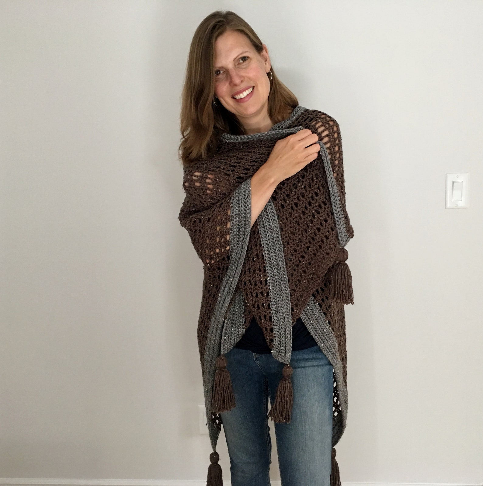 Easy Crochet Ruana PATTERN Crochet Wrap Pattern Easy Crochet - Etsy