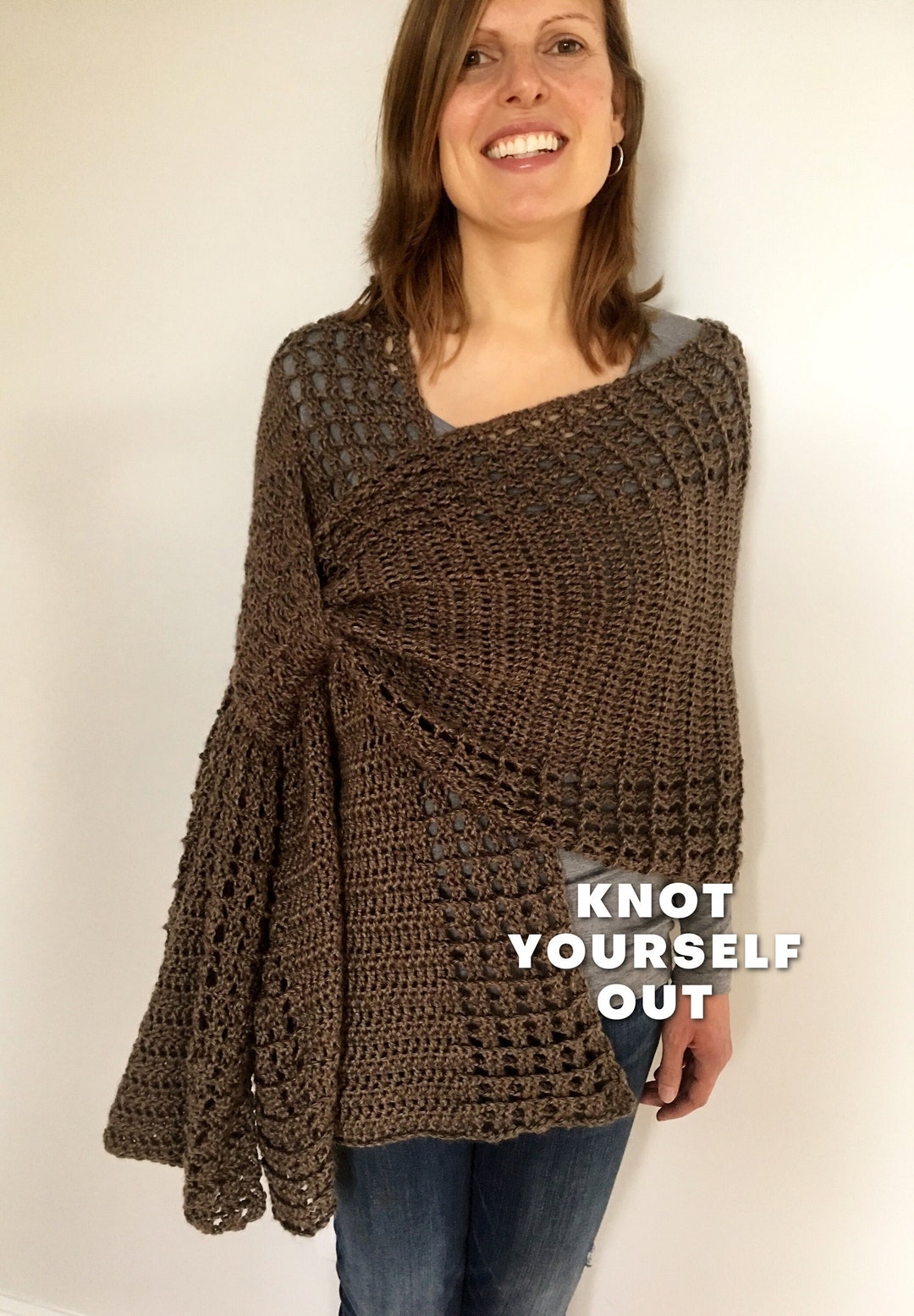 Womens Easy Crochet Wrap Pattern, Easy Crochet Scarf Pattern, Easy ...