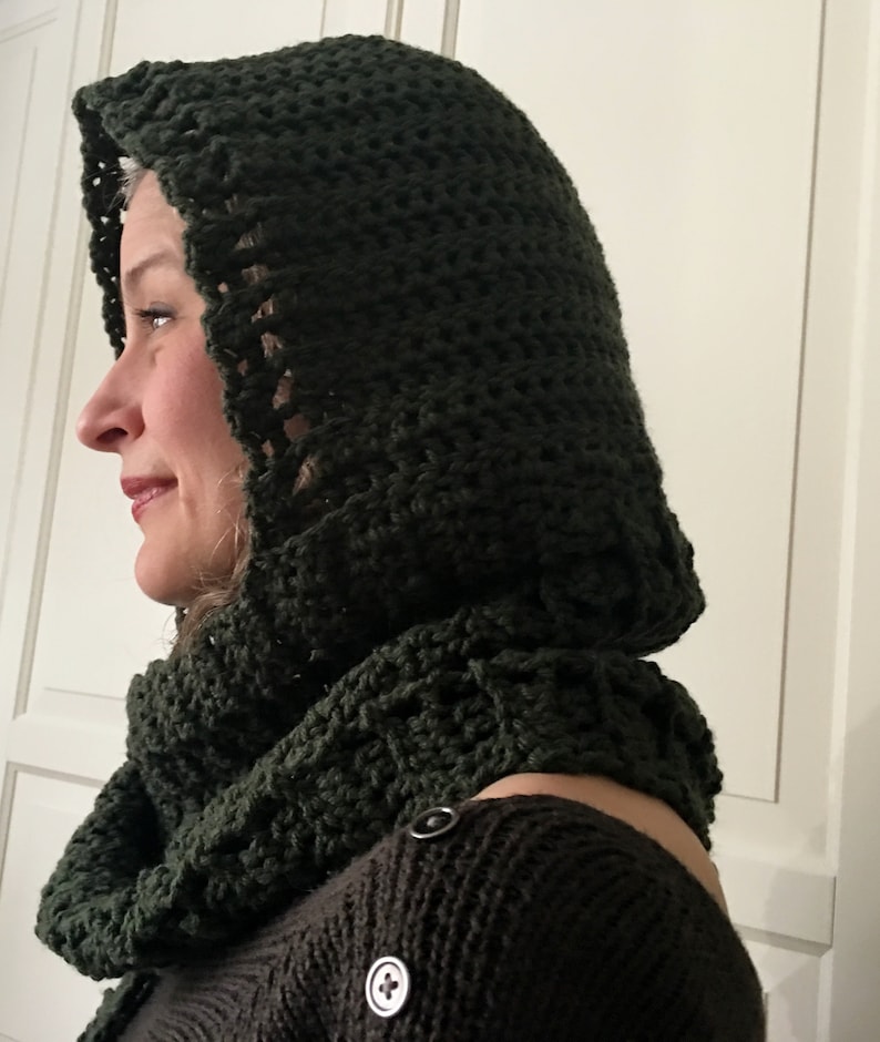 Crochet Hooded Scarf PATTERN, Scoodie Crochet Pattern, Hooded Scarf ...