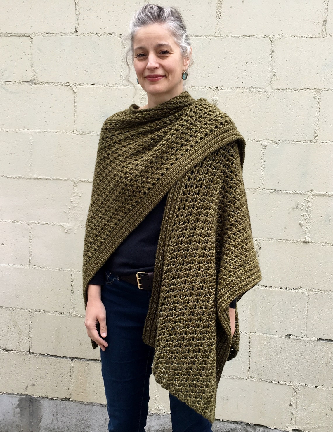 Crochet Wrap Shawl PATTERN Ruana Pattern Crochet Crochet | Etsy