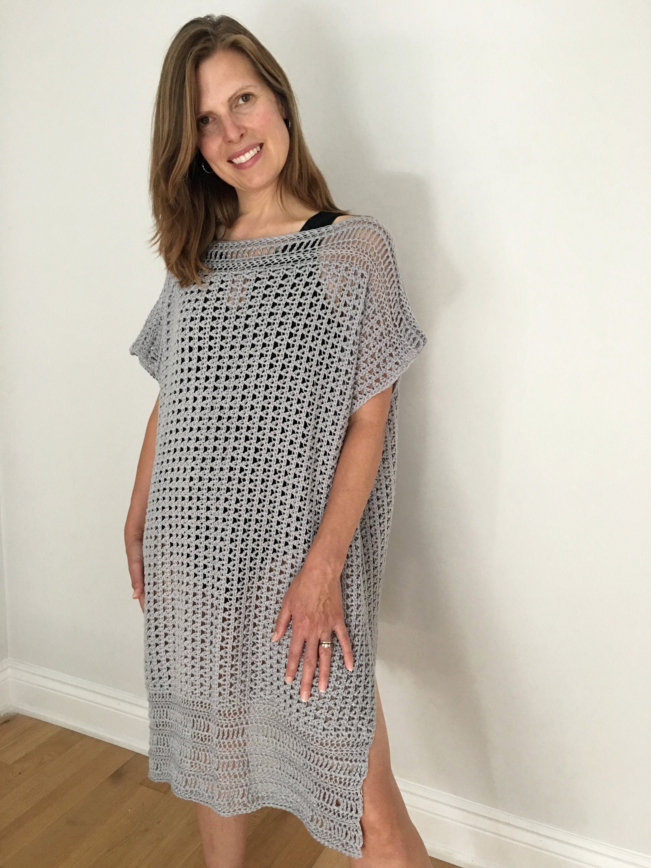 Bathing Suit Cover-up Crochet PATTERN, Crochet Beach Cover up Pattern ...
