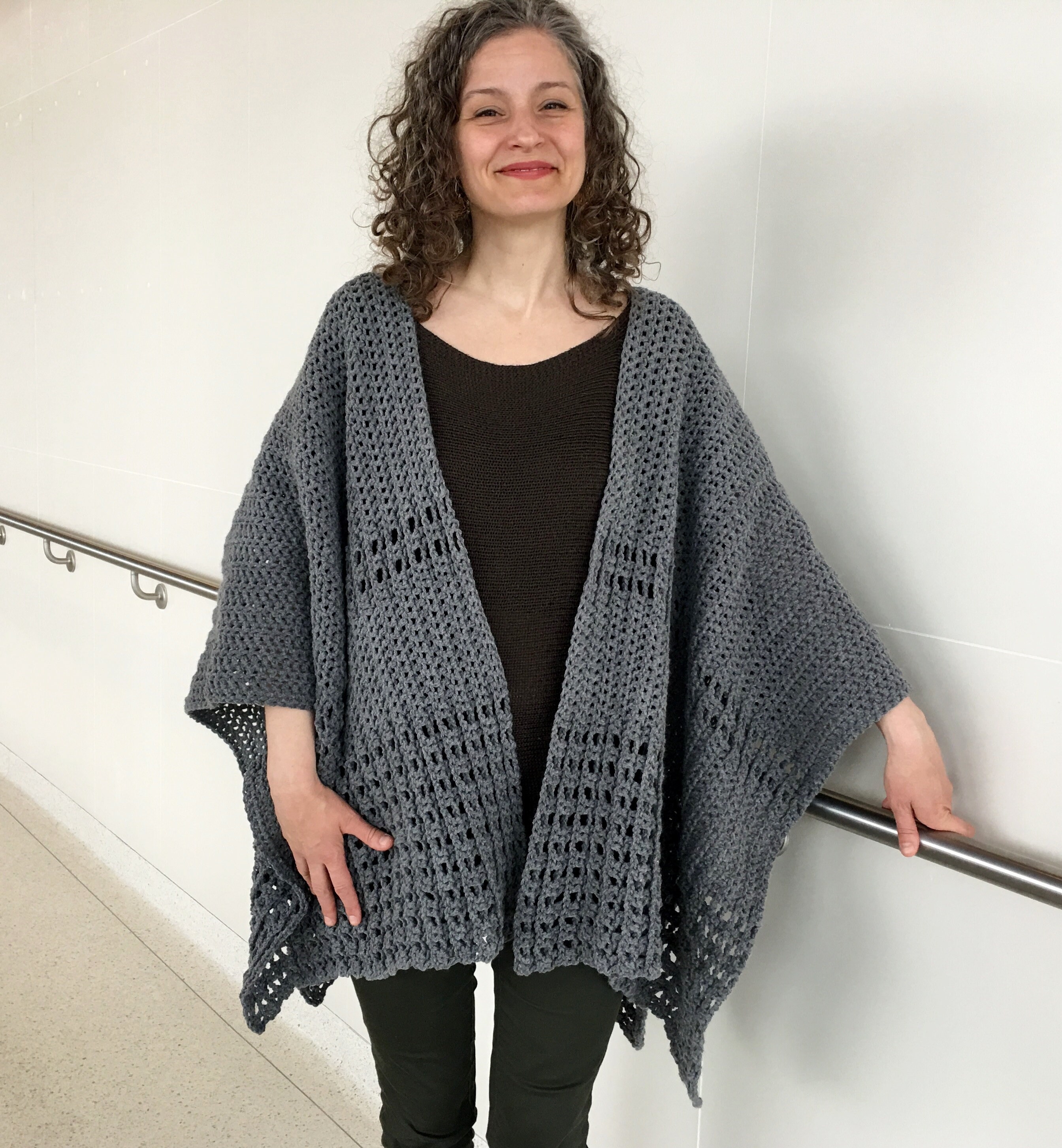 Crochet Ruana PATTERN, Crochet Poncho Pattern, Crochet Wrap, Crochet ...