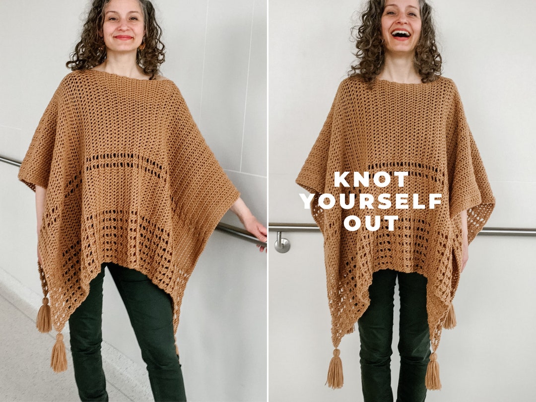 Easy Crochet Poncho PATTERN, Boho Wrap Shawl Crochet Pattern Easy ...