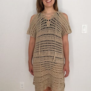 Bathing Suit Cover-up Crochet PATTERN, Crochet Beach Cover Up, Boho ...