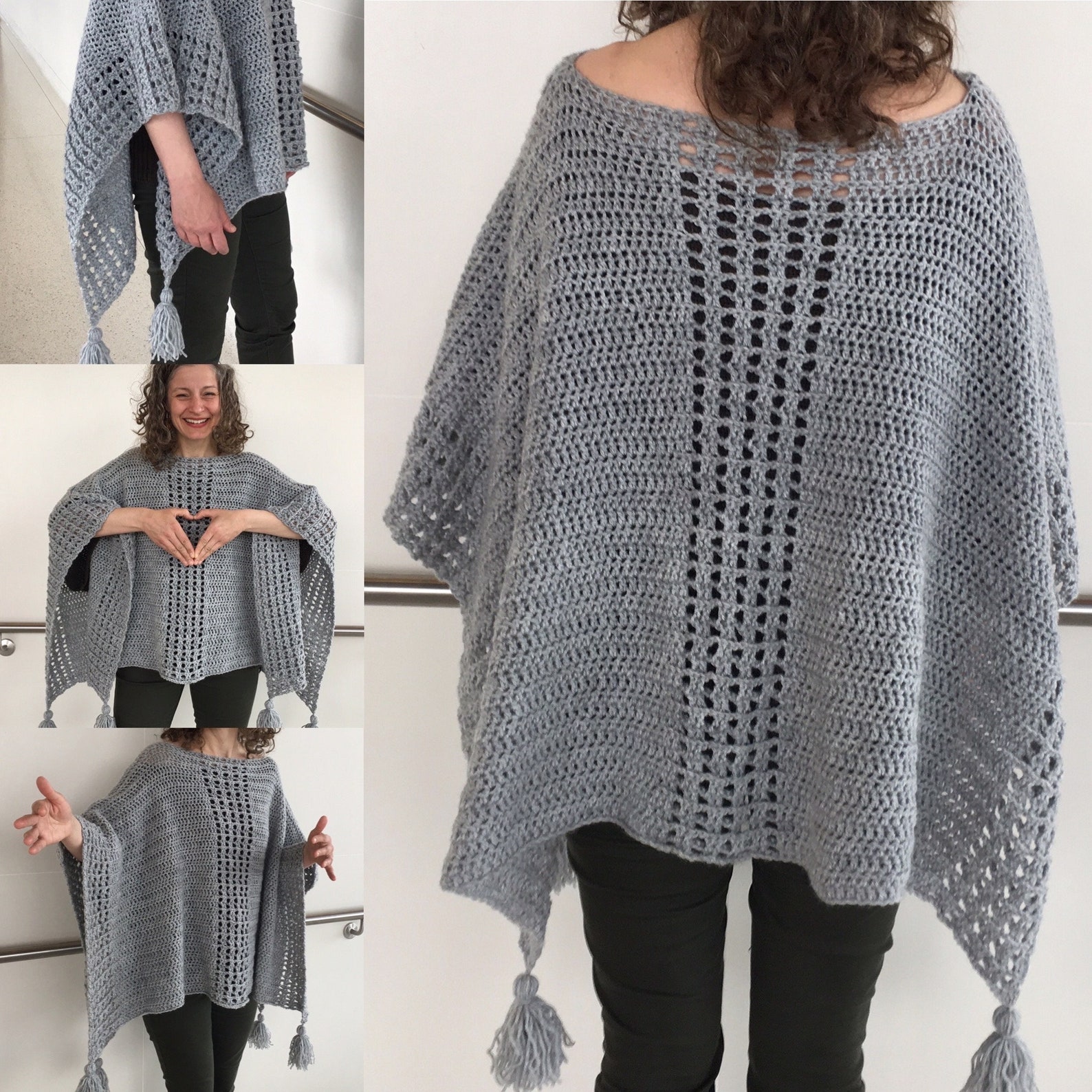 Easy Poncho Crochet PATTERN, Wrap Shawl Crochet Pattern Easy, Crochet ...