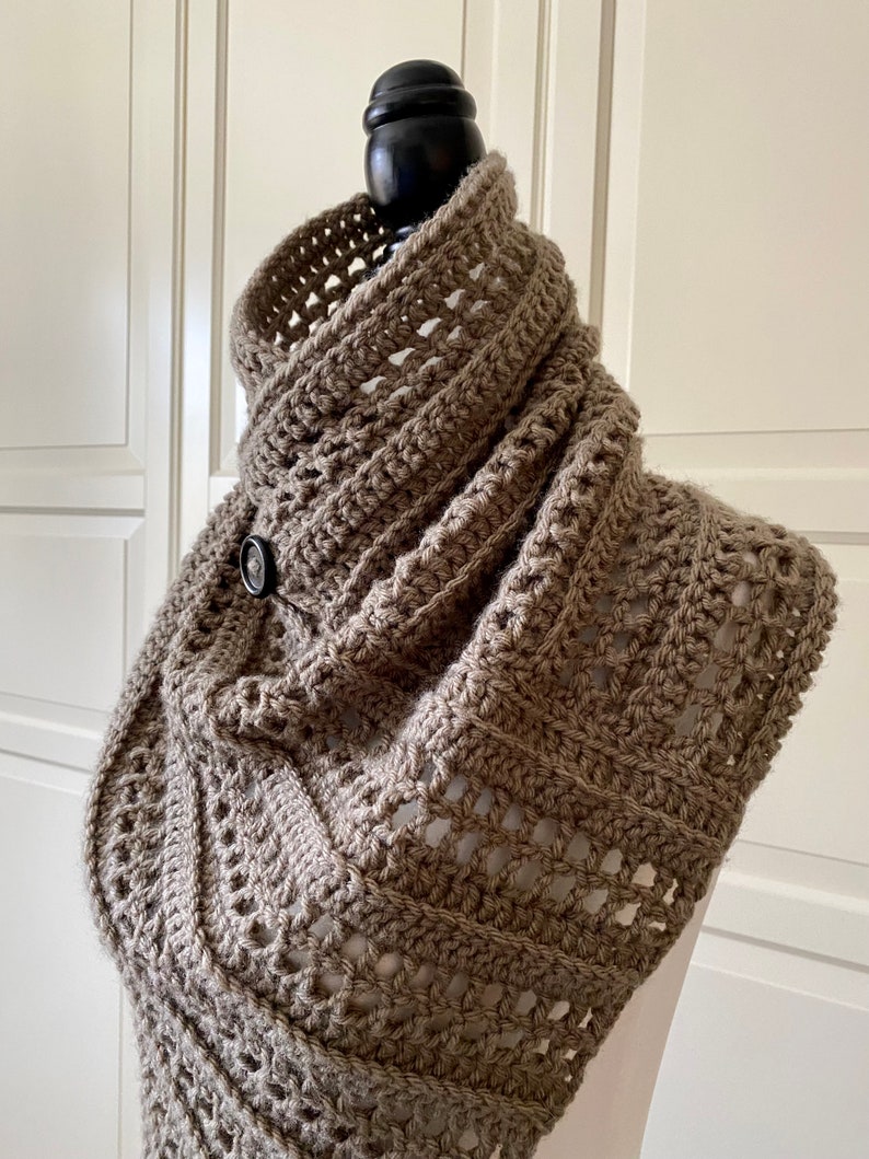 Easy Scarf Cowl Crochet PATTERN Buttons, Confident Beginner Pattern ...
