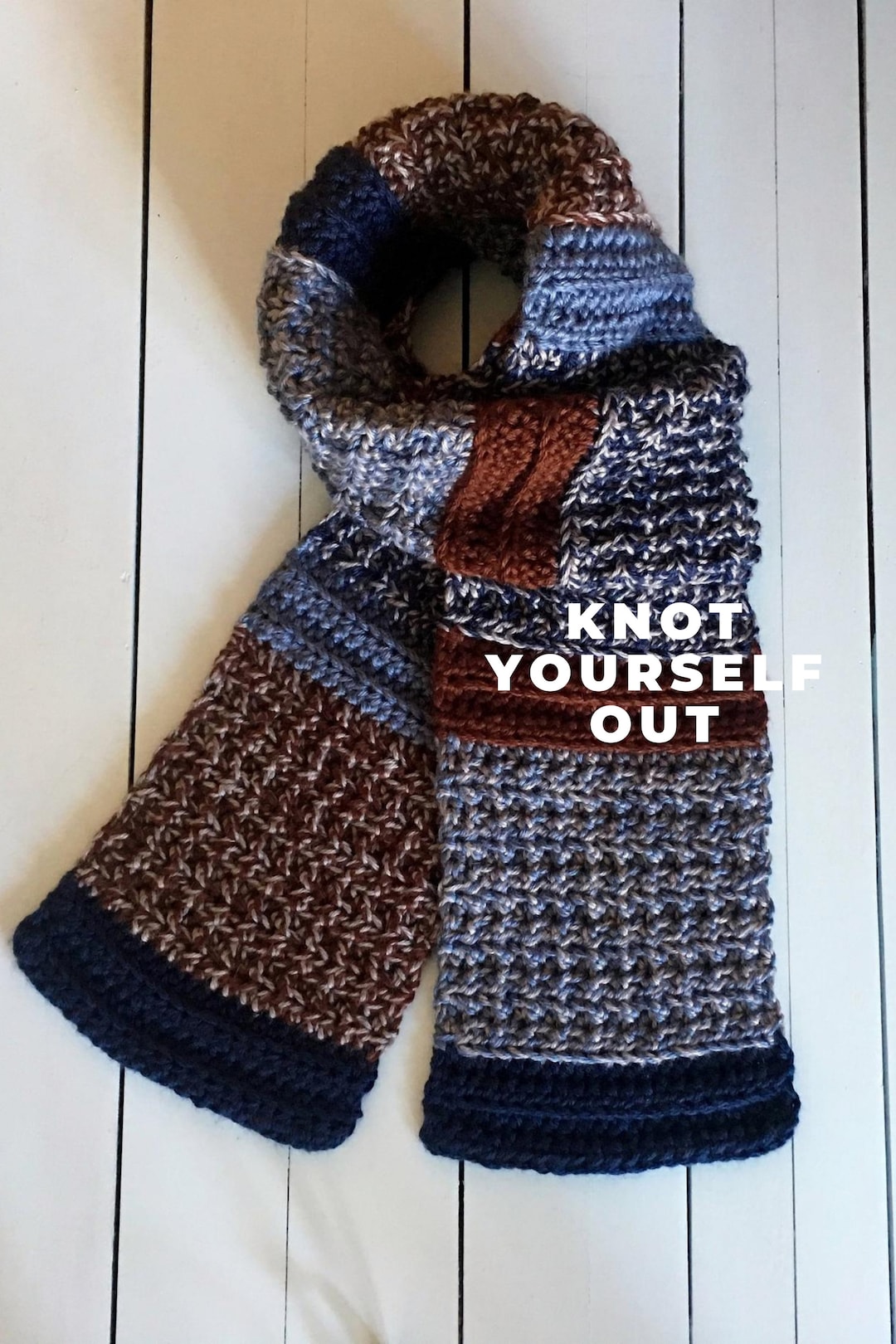 Crochet PATTERN Mens Scarf, Mens Crochet Scarf Pattern, Crochet Scarf ...