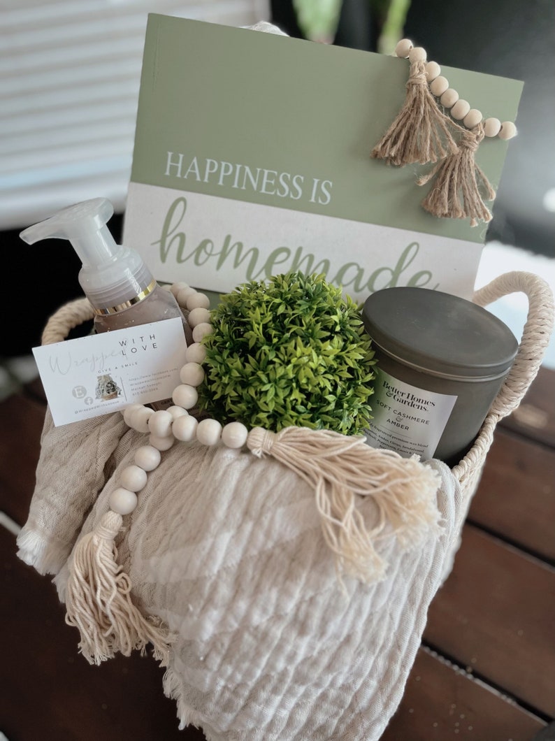 Cozy House Warming/closing Gift Basket - Etsy