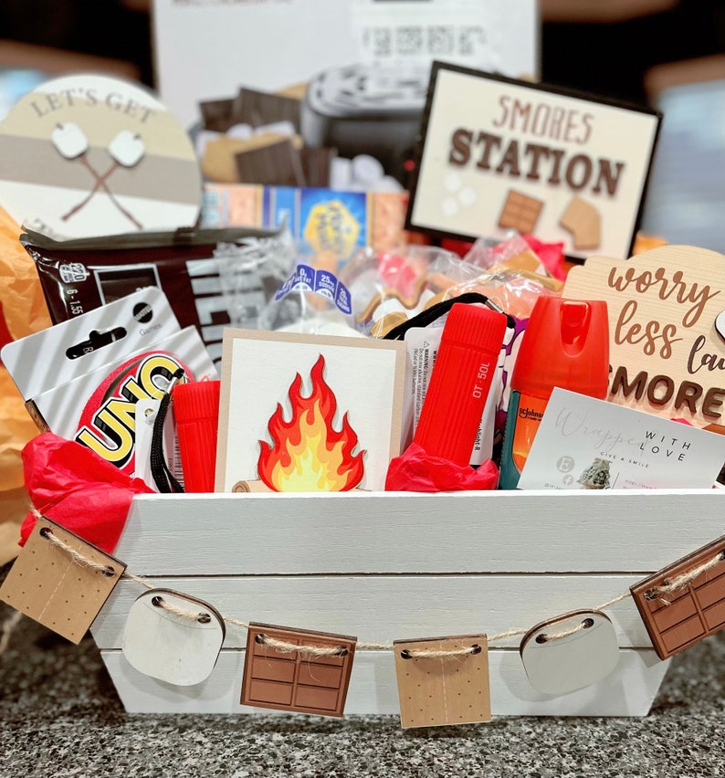 S’mores Camping Summer Family Gift Basket - Etsy
