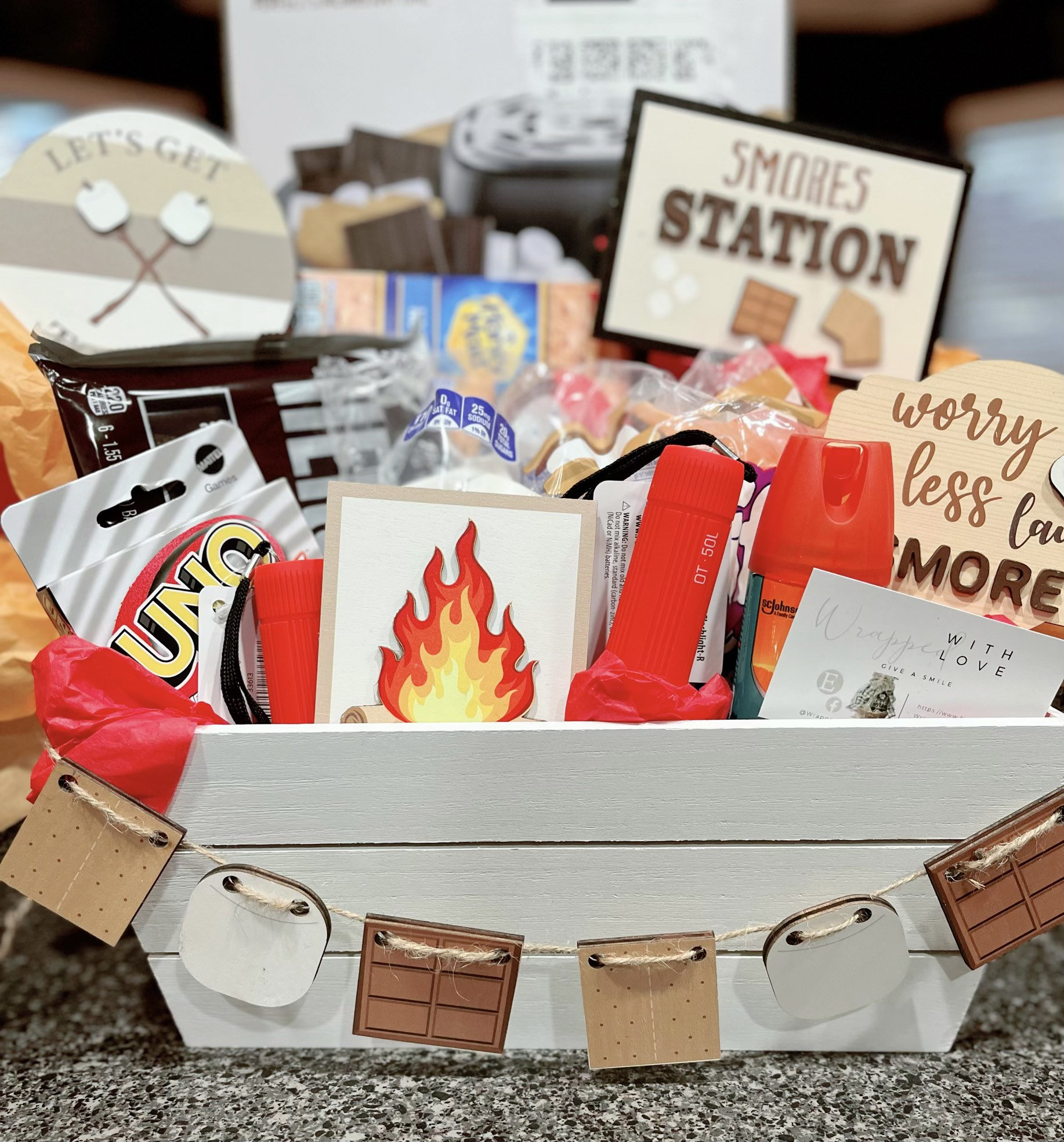 S’mores Camping Summer Family Gift Basket - Etsy