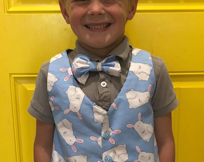 Boys Easter Vest and Bow Tie Boys Easter Vest Boys Easter - Etsy
