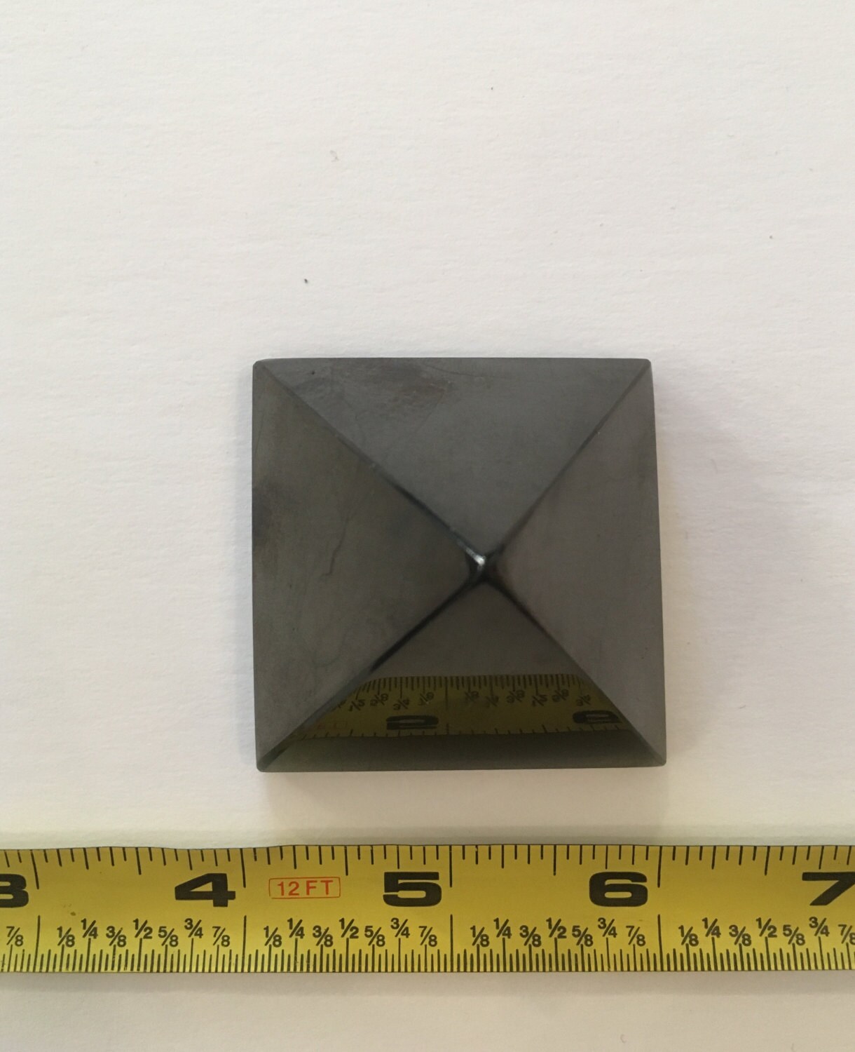 JET Pyramid// Crystal PYRAMID// Pyramid// Stone Carved Pyramid// Black ...