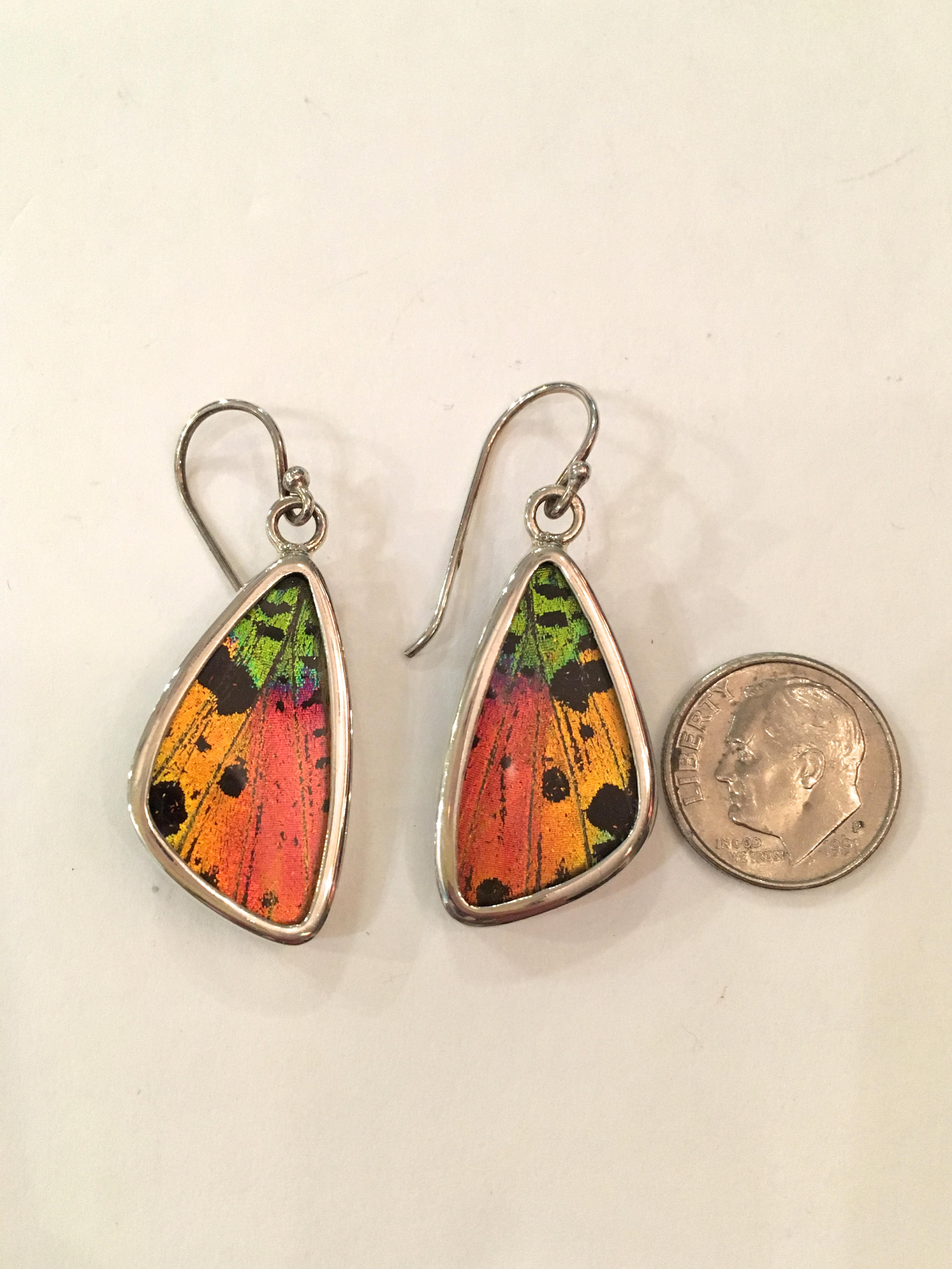 SUNSET MOTH Butterfly Wing Earrings// Butterfly Wing Jewelry ...