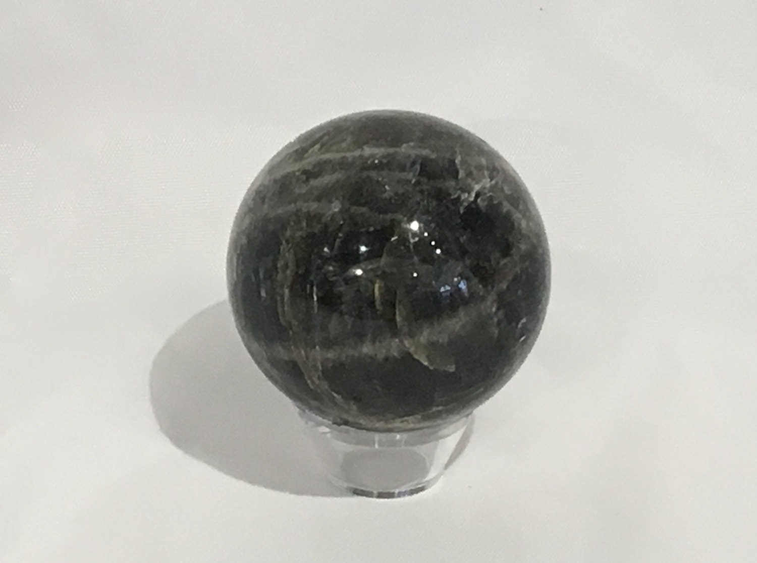 BLACK MOONSTONE Sphere// Moonstone Sphere// Crystal Sphere// Healing ...