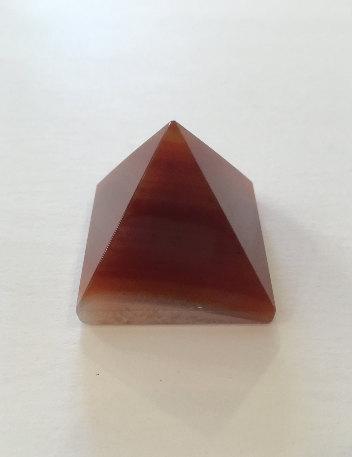 CARNELIAN Pyramid// Orange Carnelian/ Crystal PYRAMID// Pyramid// Stone ...