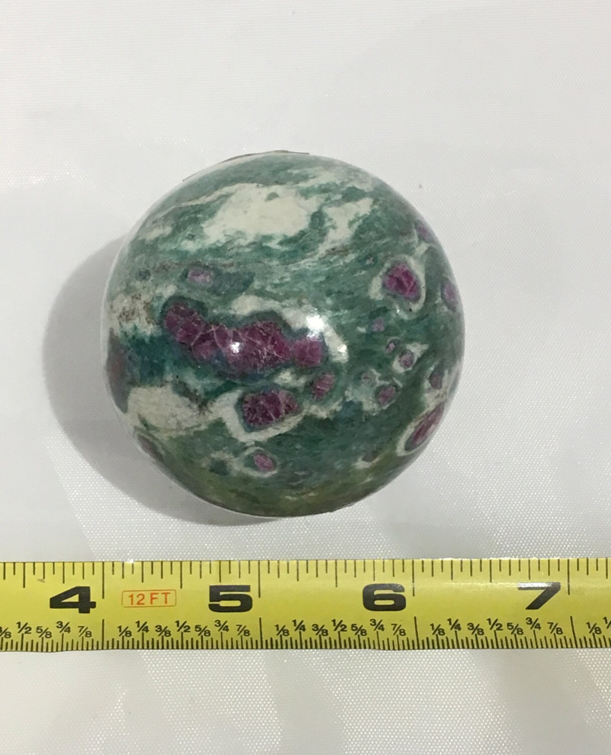 RUBY in FUCHSITE SPHERE// Healing Gemstone// Polished Sphere// Home ...