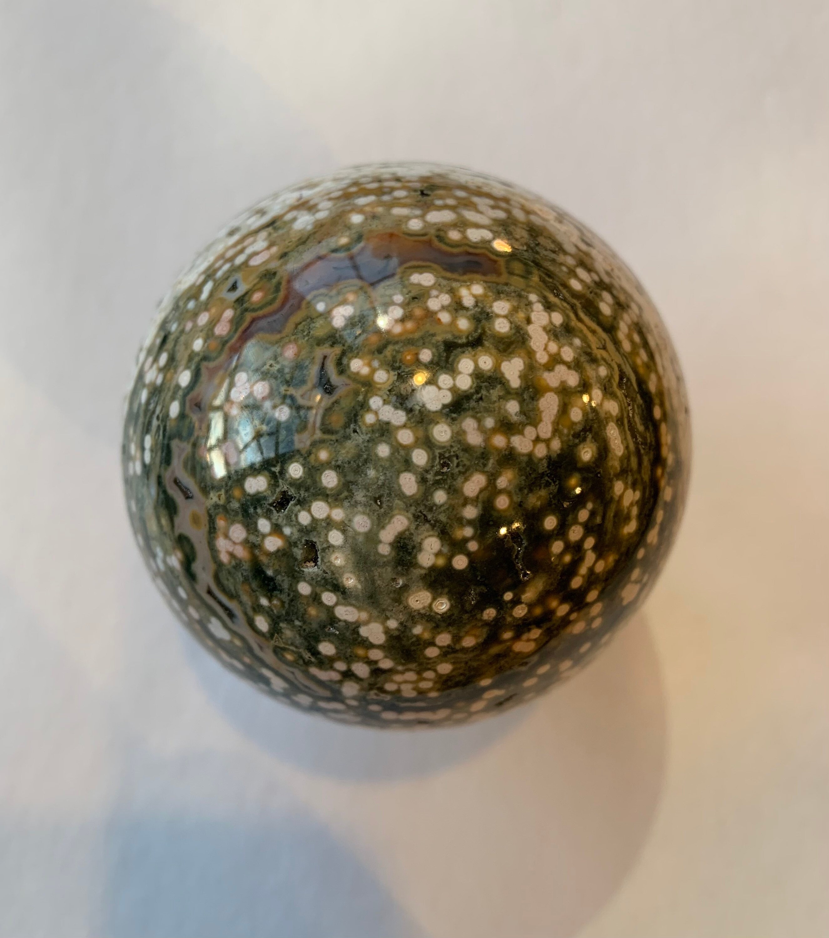 OCEAN JASPER Sphere// Jasper Sphere// Crystal Sphere// Healing Gemstone ...