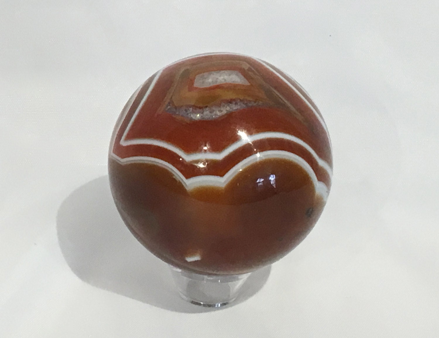 AGATE Sphere// RED Agate Sphere// Crystal Sphere// Red Agate// Healing ...