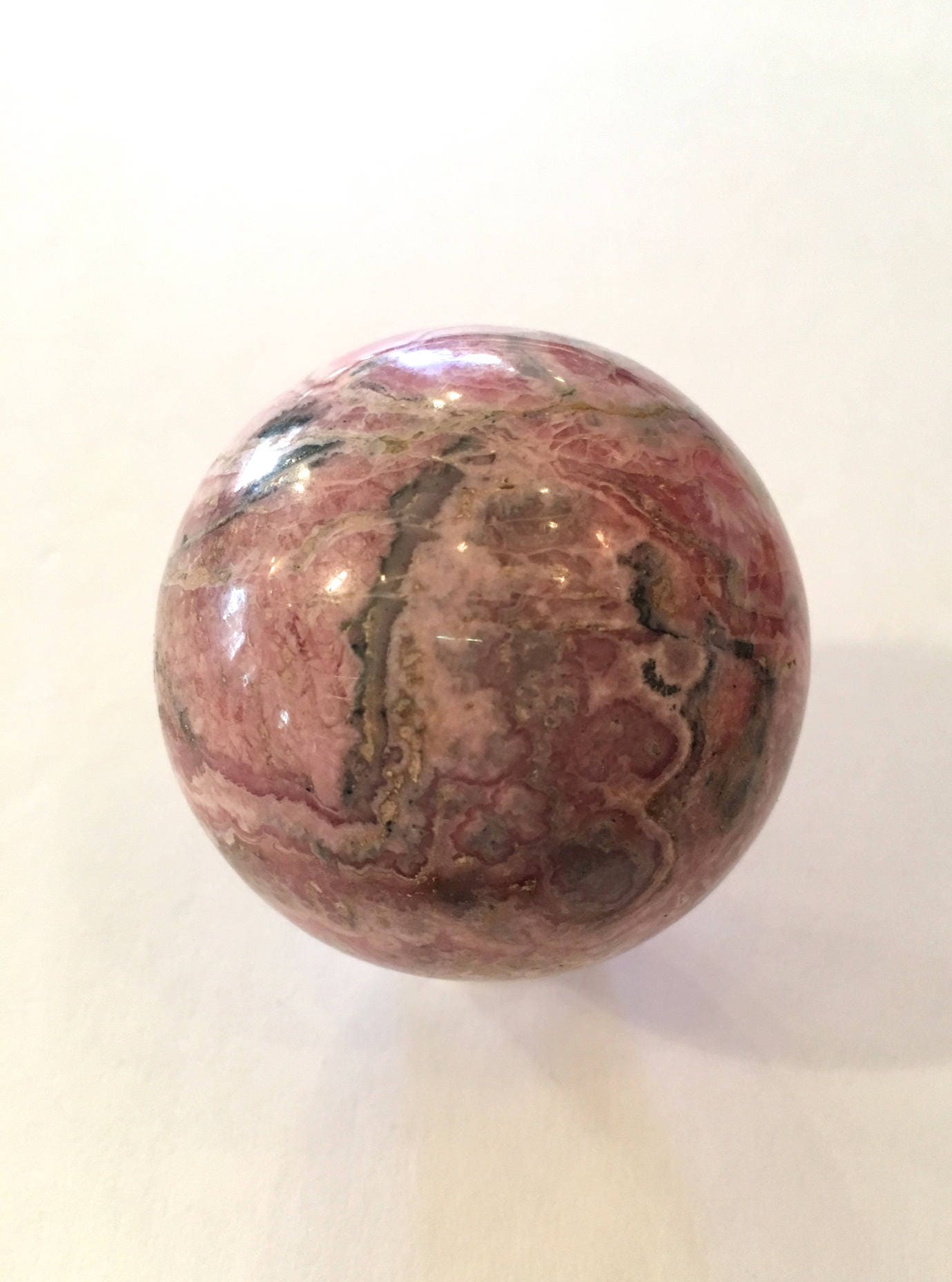 RHODOCHROSITE Sphere// Crystal Sphere// Rhodochrosite Orb// Healing ...