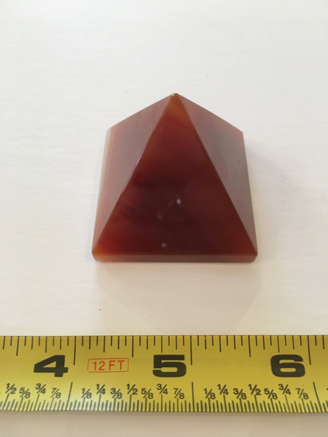 CARNELIAN Pyramid// Orange Carnelian/ Crystal PYRAMID// Pyramid// Stone ...