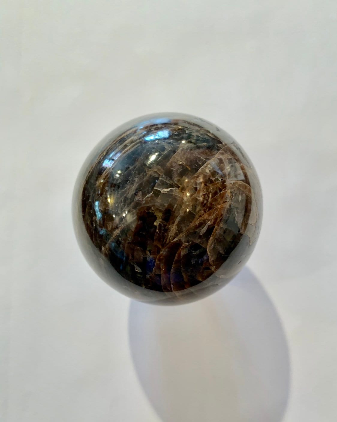 BLACK MOONSTONE Sphere// Moonstone Sphere// Crystal Sphere// Healing ...
