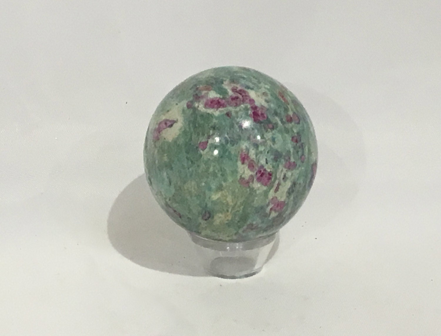 RUBY in FUCHSITE SPHERE// Healing Gemstone// Polished Sphere// Home ...