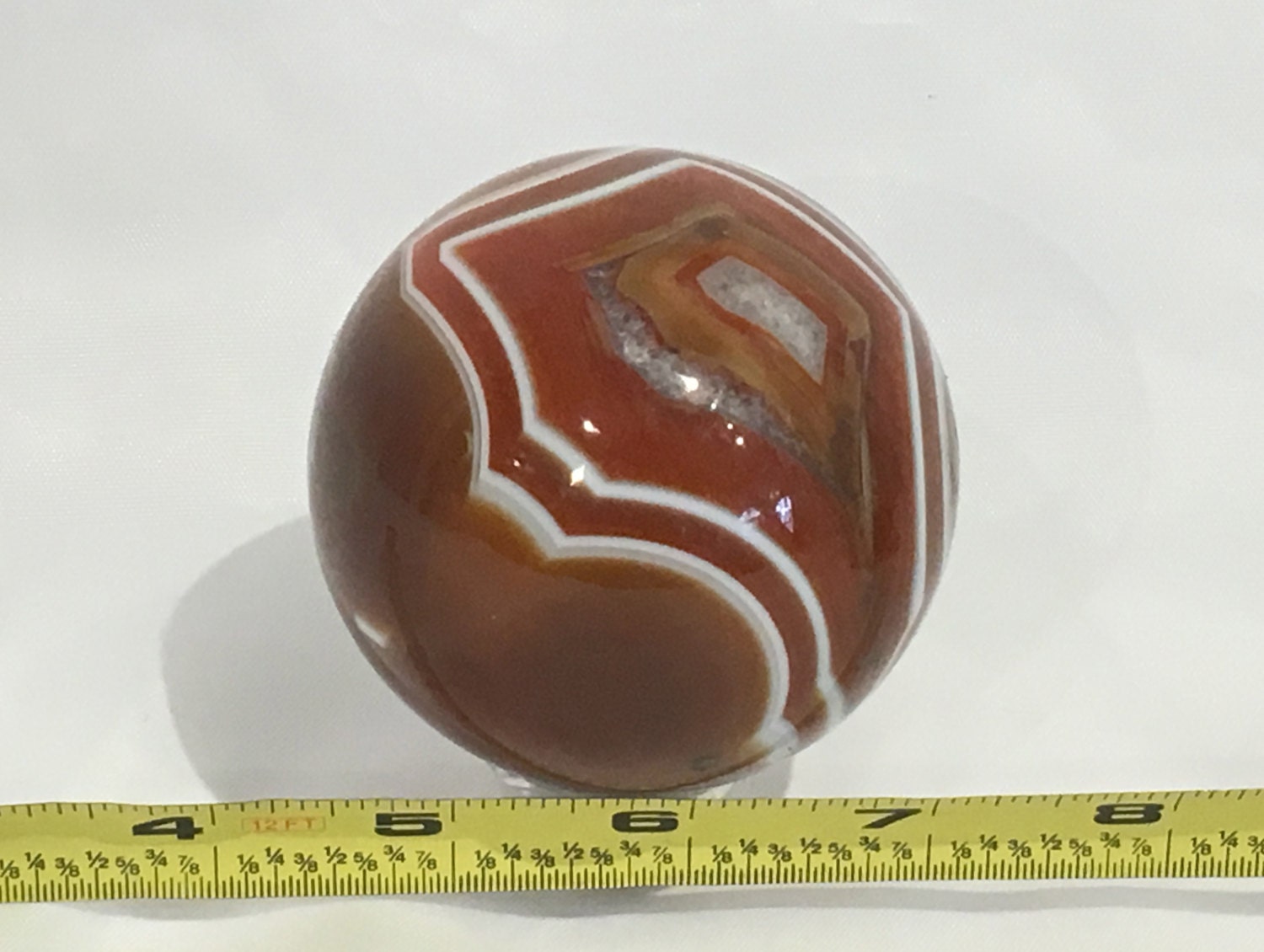 AGATE Sphere// RED Agate Sphere// Crystal Sphere// Red Agate// Healing ...