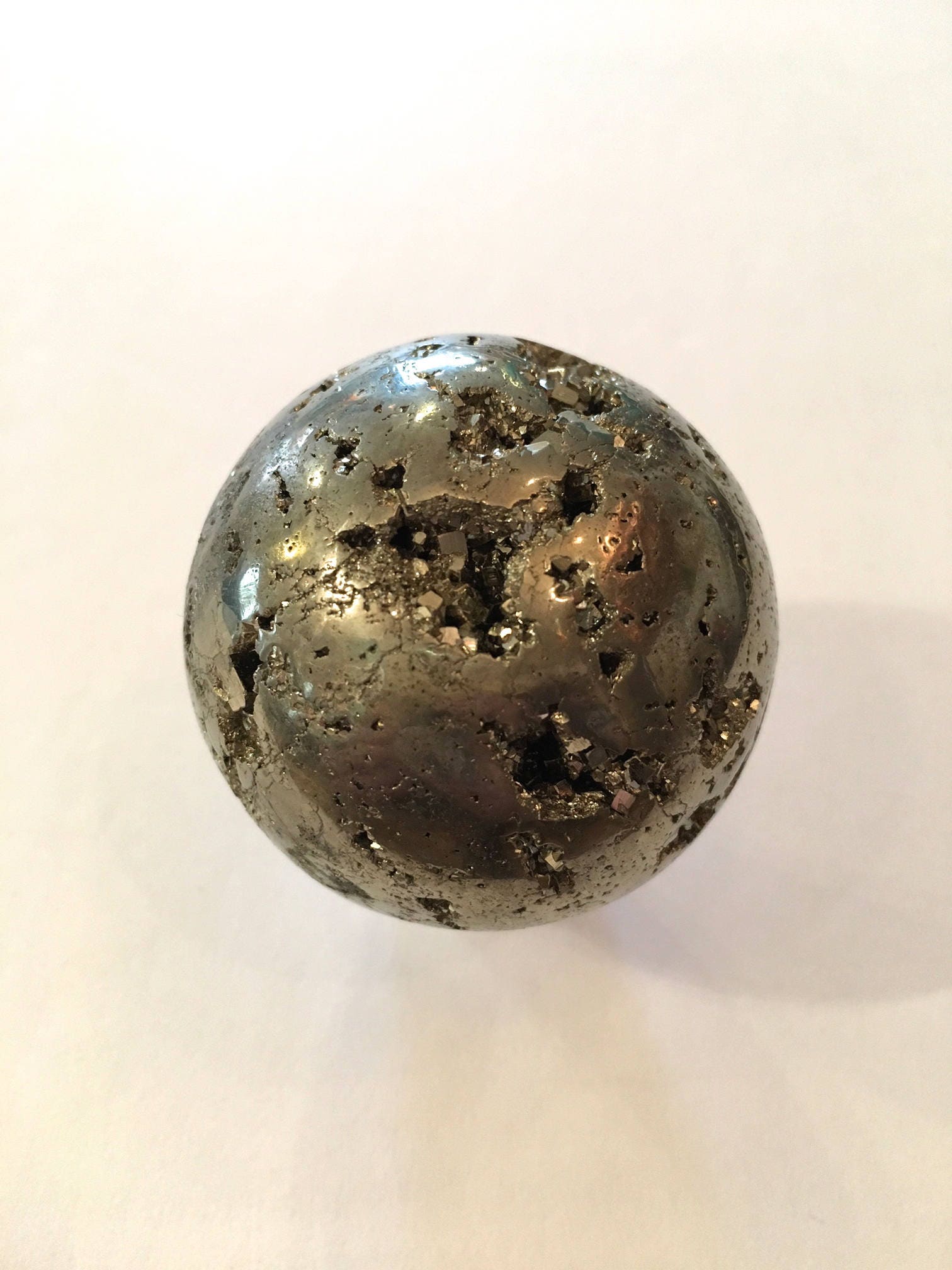 PYRITE SPHERE// Carved Pyrite Sphere// Healing Gemstone// Fools Good ...