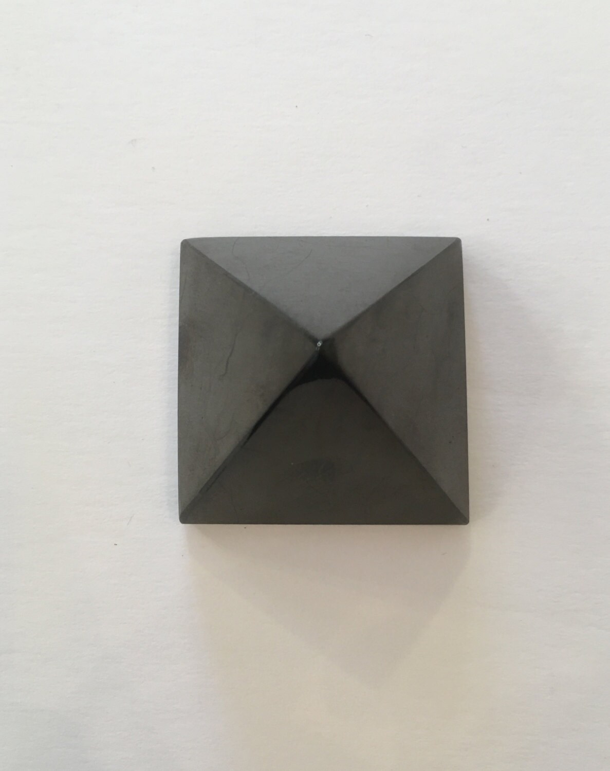 JET Pyramid// Crystal PYRAMID// Pyramid// Stone Carved Pyramid// Black ...