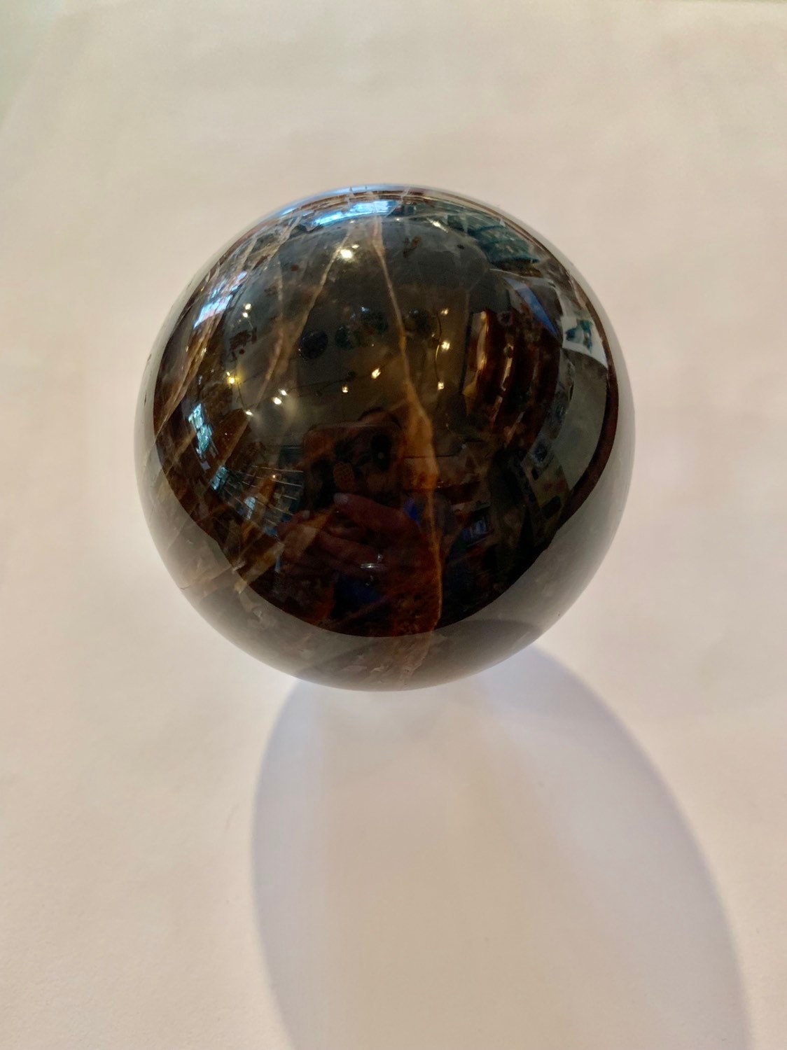 BLACK MOONSTONE Sphere// Moonstone Sphere// Crystal Sphere// Healing ...