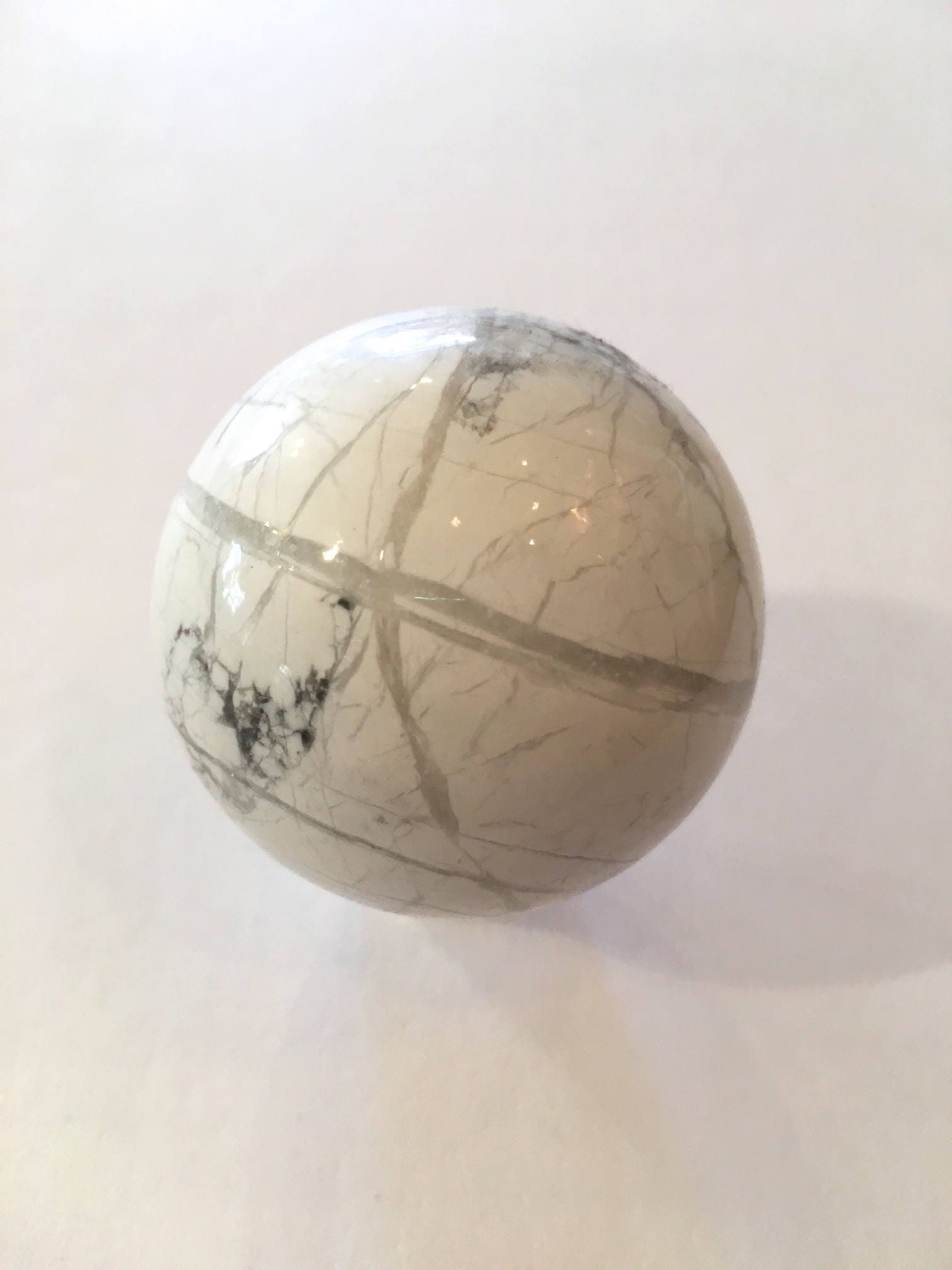 WHITE HOWLITE Sphere// Howlite Sphere// Crystal Sphere// Healing ...