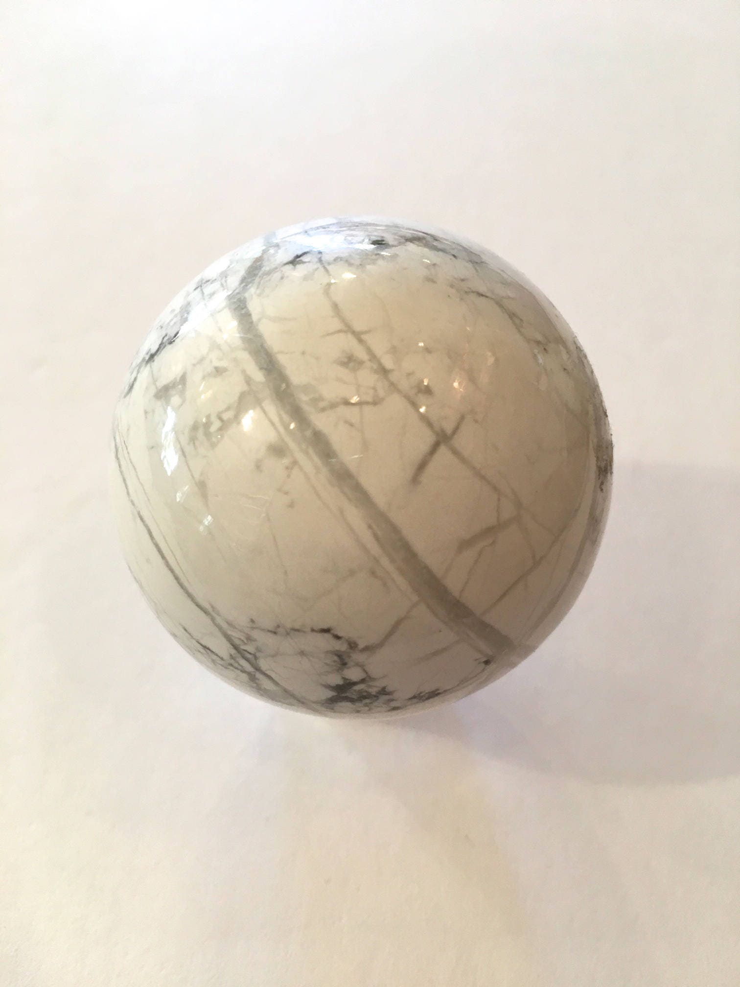 WHITE HOWLITE Sphere// Howlite Sphere// Crystal Sphere// Healing ...