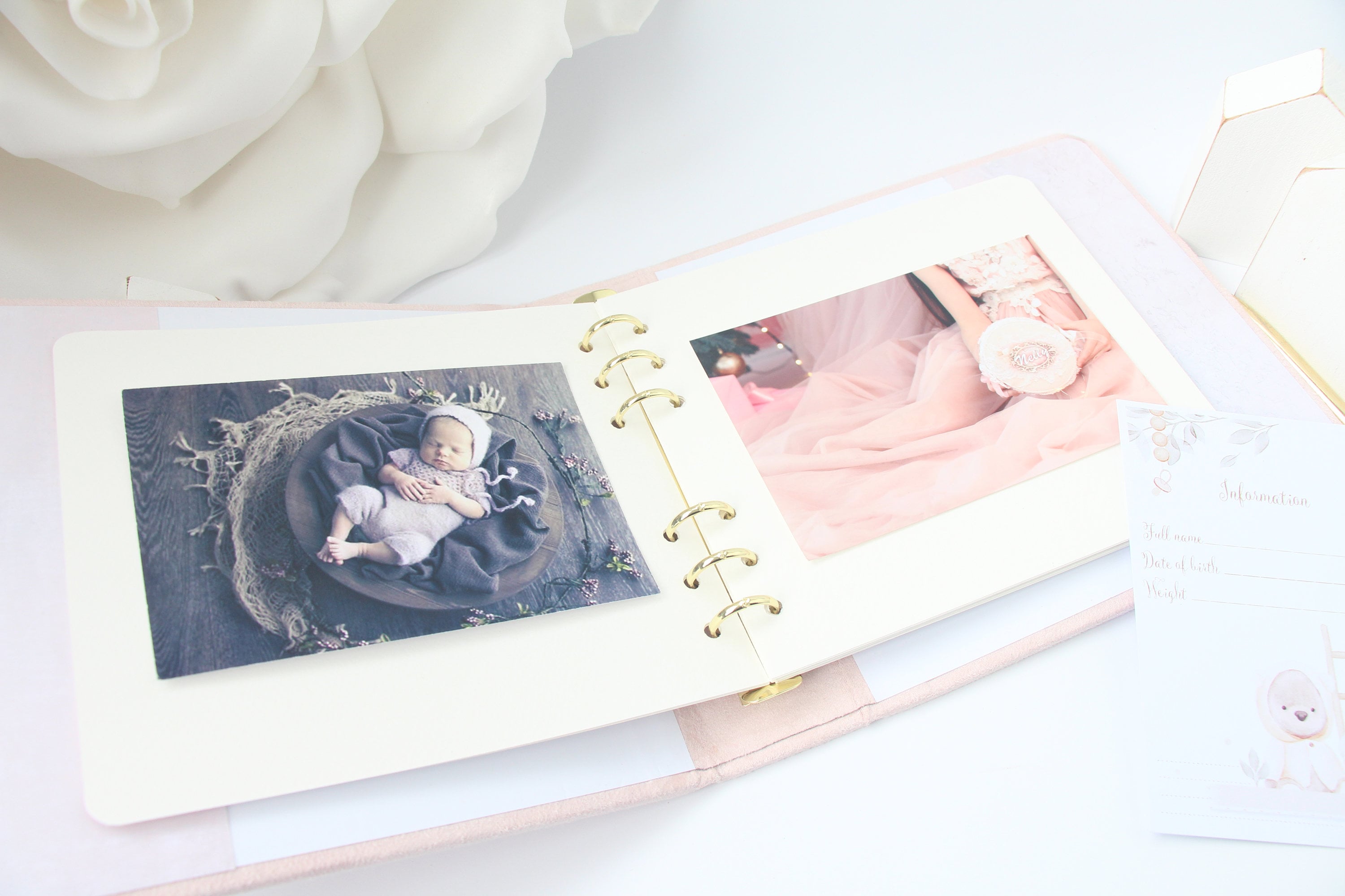 Baby photo book girl. Baby photo album 4x6. Personalised baby | Etsy