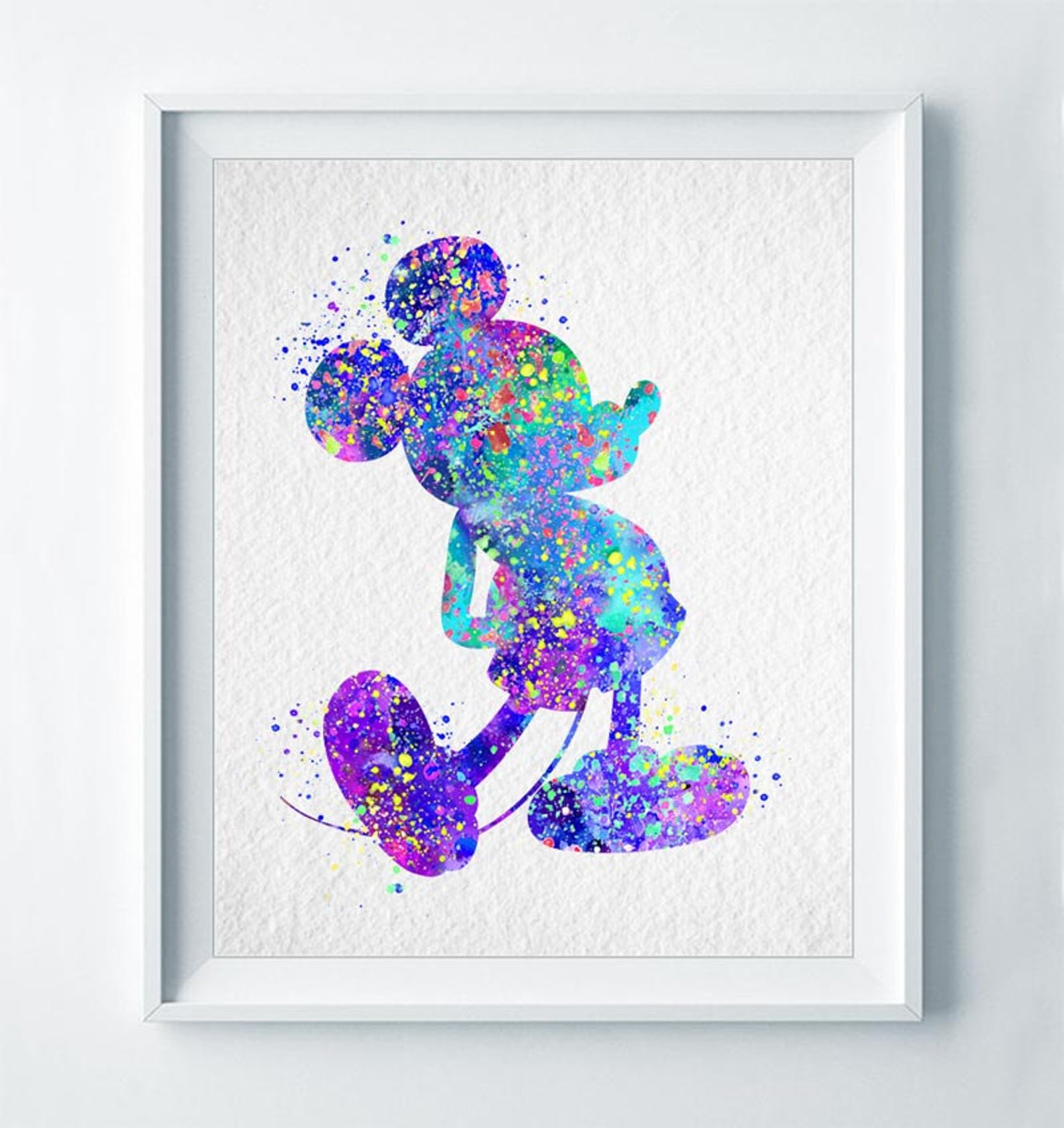 Mickey Mouse Art Print Print Disney Abstract Watercolor Poster - Etsy