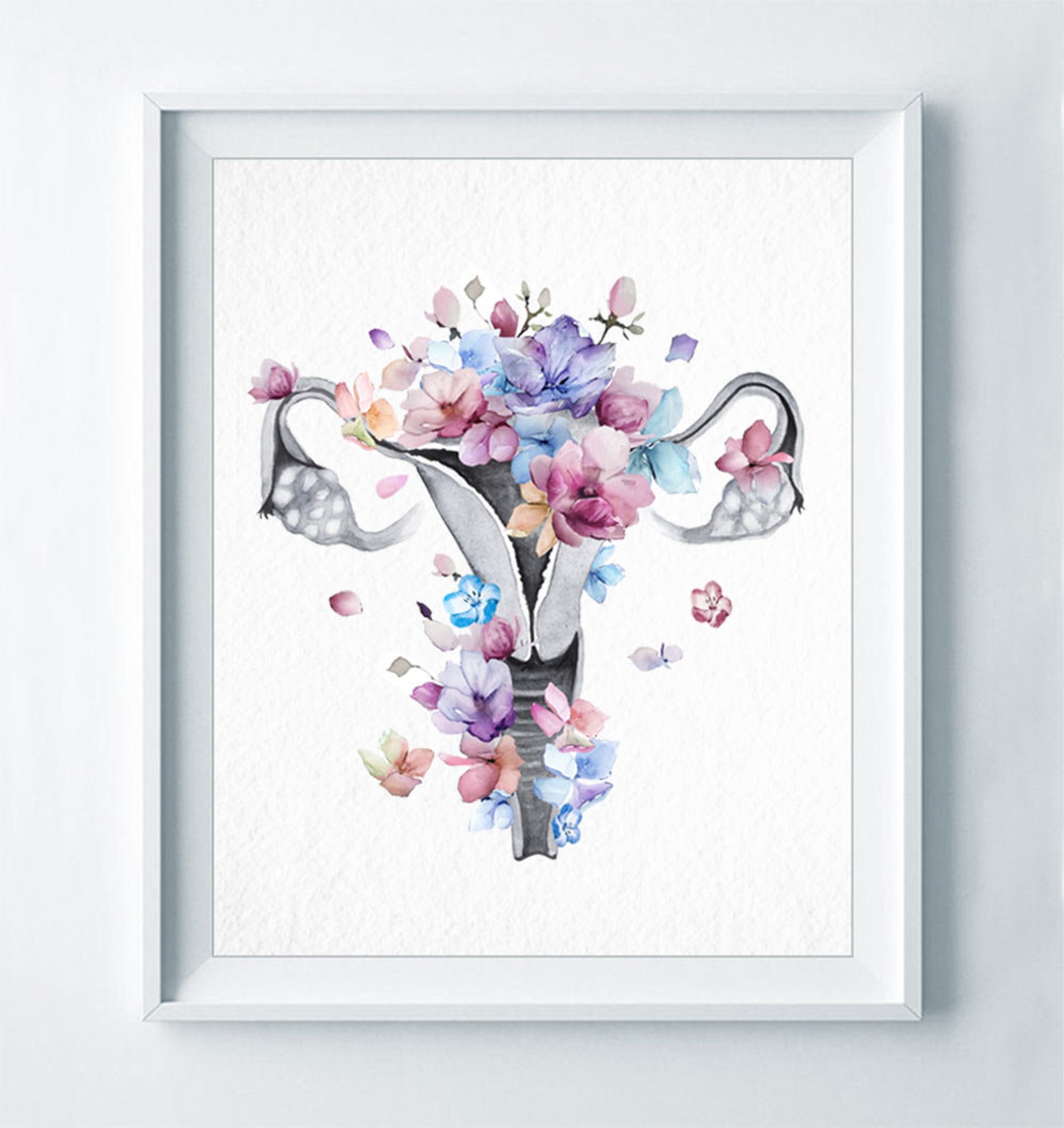 Female Reproductive System Anatomy Print Decor Doctor Gift Clinic ...