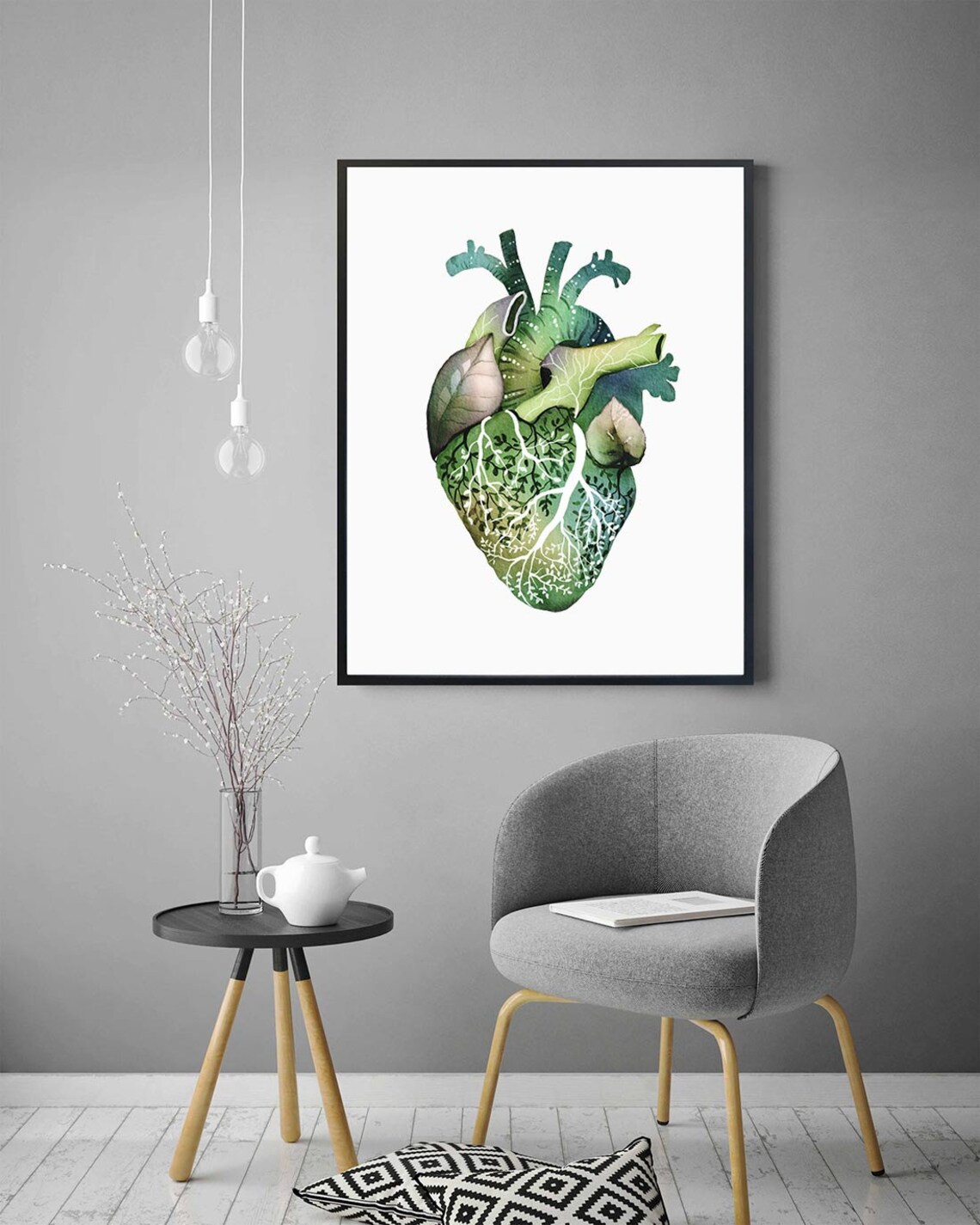Heart Print Anatomy Medical Art Poster Science Art - Etsy