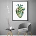 Heart Print, Anatomy Medical Art Poster, Science Art, Watercolor Trees ...