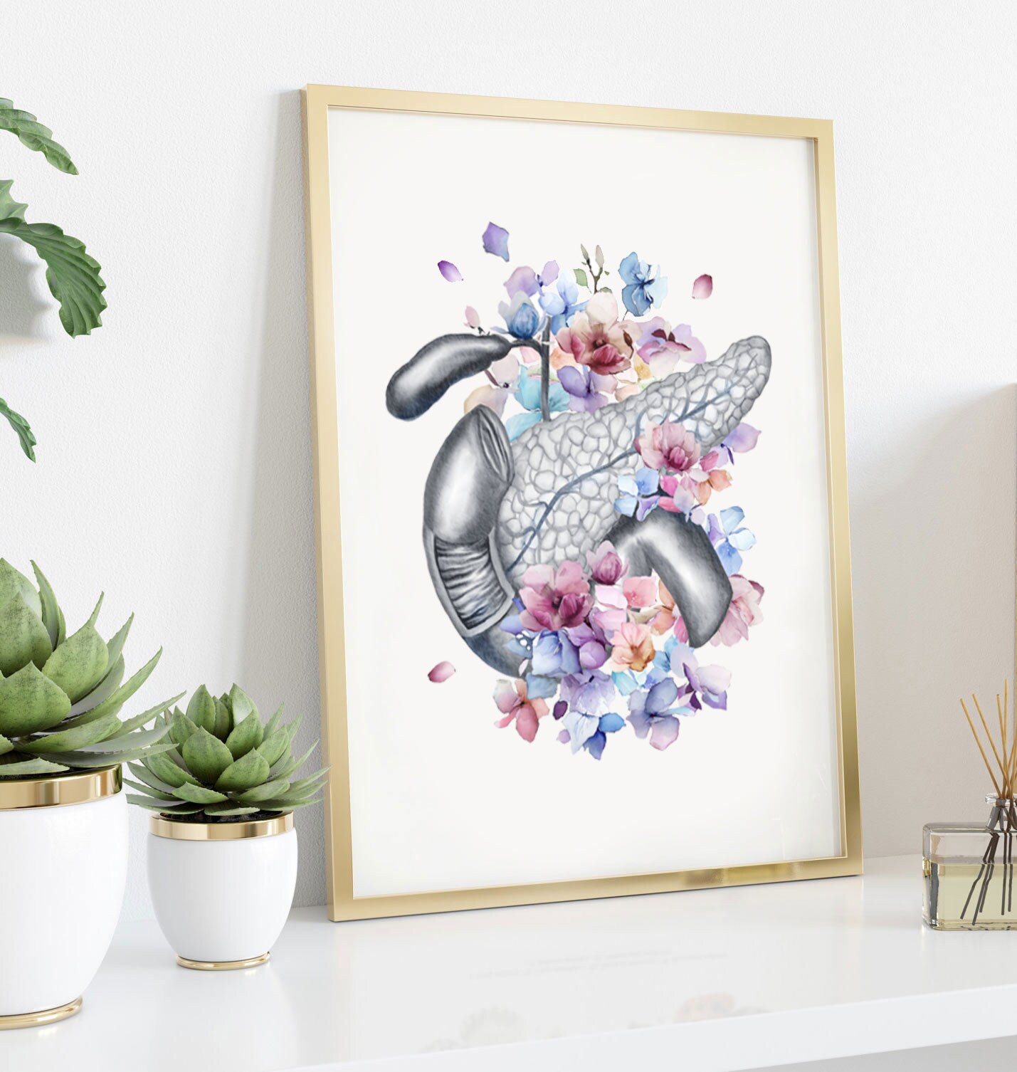 Pancreas Art Print Doctor Poster Gift Medical Art Print Digestive ...